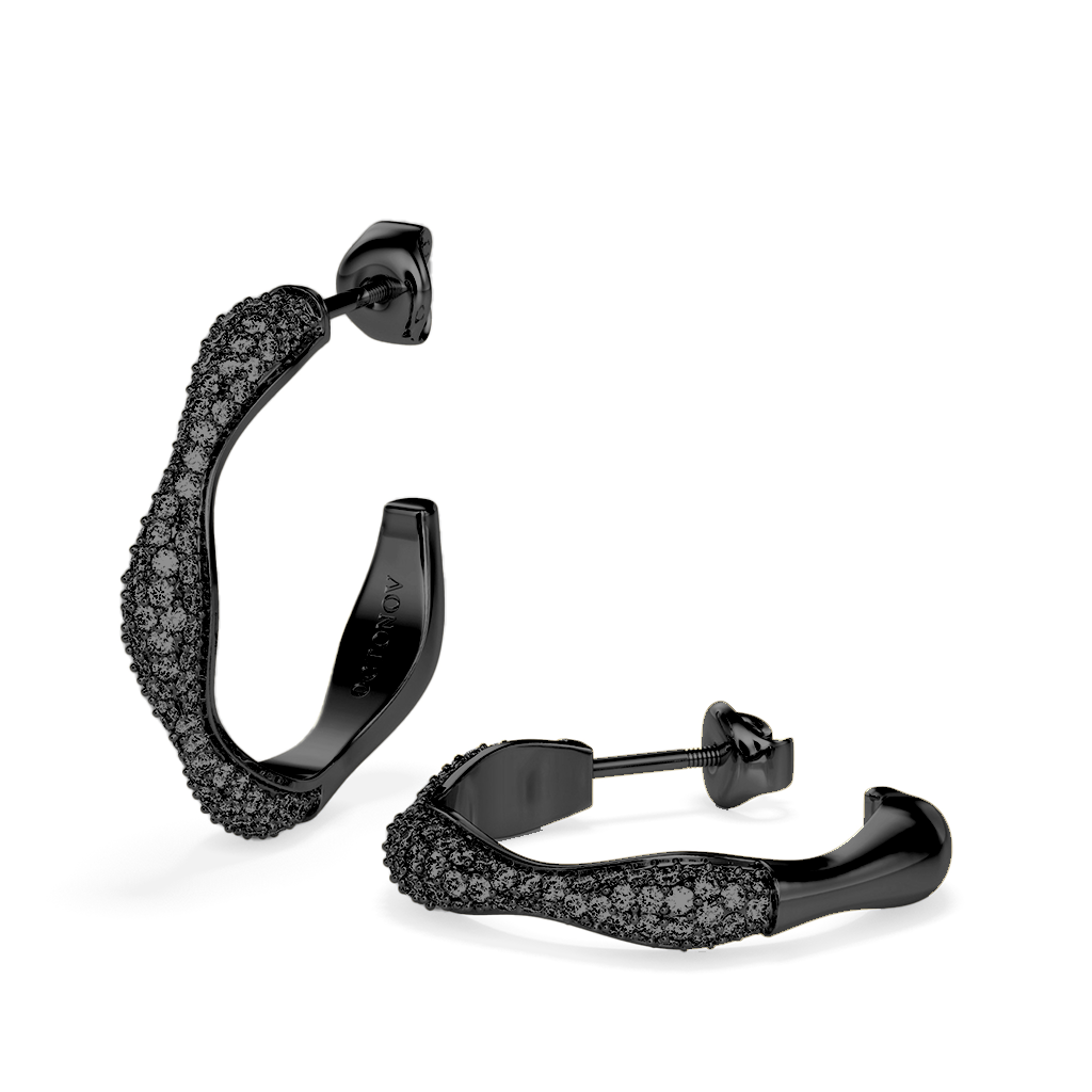 Shop the Diamond Swirl Earring Hoops: Sterling Silver, Gold Earrings ...